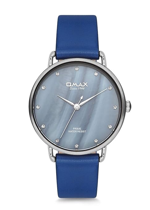 Buy Omax White Round Dial with Dark Brown PU Leather Band Watch for Women